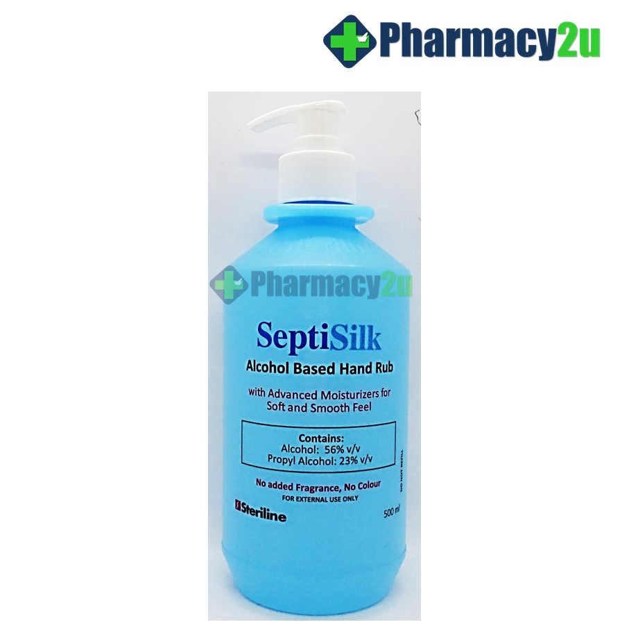 STERILINE SEPTISILK ALCOHOL BASED HAND RUB NO RINSE HAND SANITIZER ...
