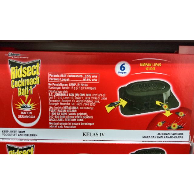 [Ready Stock]! Ridsect Cockroach Baits Umpan Dan Perangkap Lipas 6 Set ...