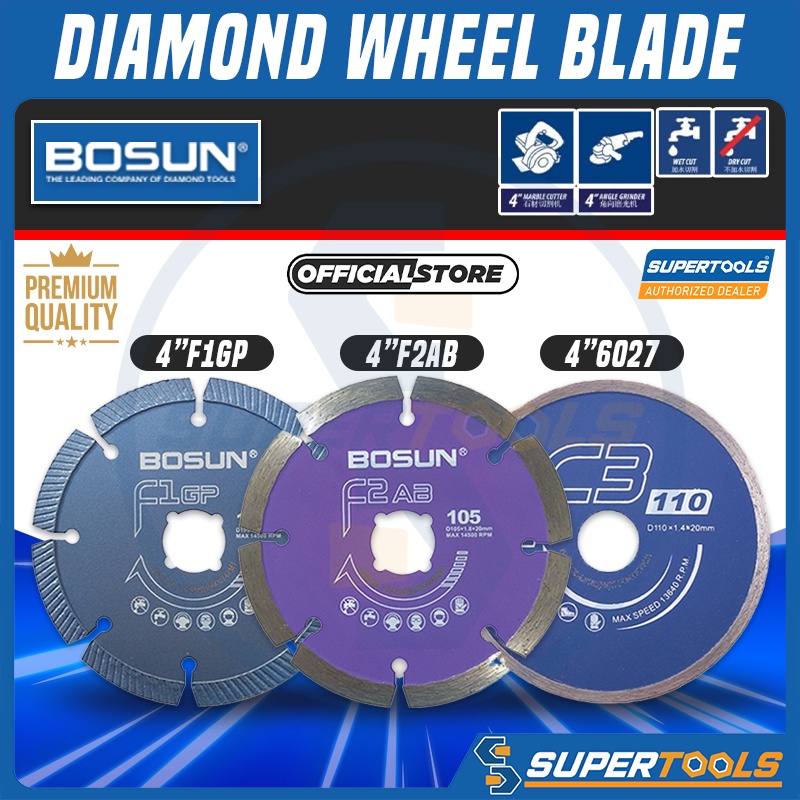 BOSUN Diamond Cutting Wheel Cutter 105mm Cut Brick Wall Tile Grinding ...