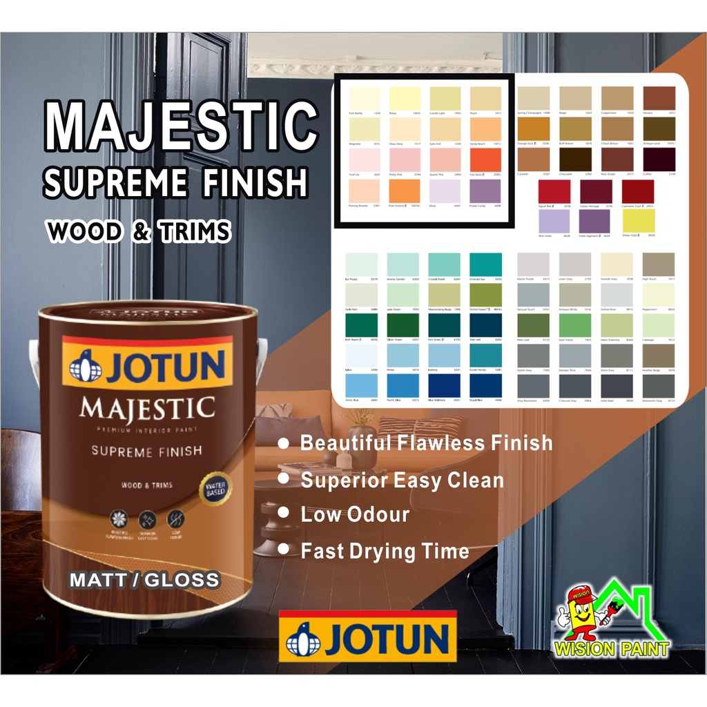5L Jotun Majestic Supreme Finish / Gloss / Matt / (1/4) / Interior ...