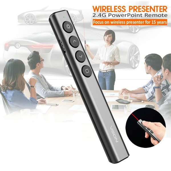 RF 2.4GHz Wireless Mini Presenter Power Point Presentation Laser Pointer USB Wireless Remote ...