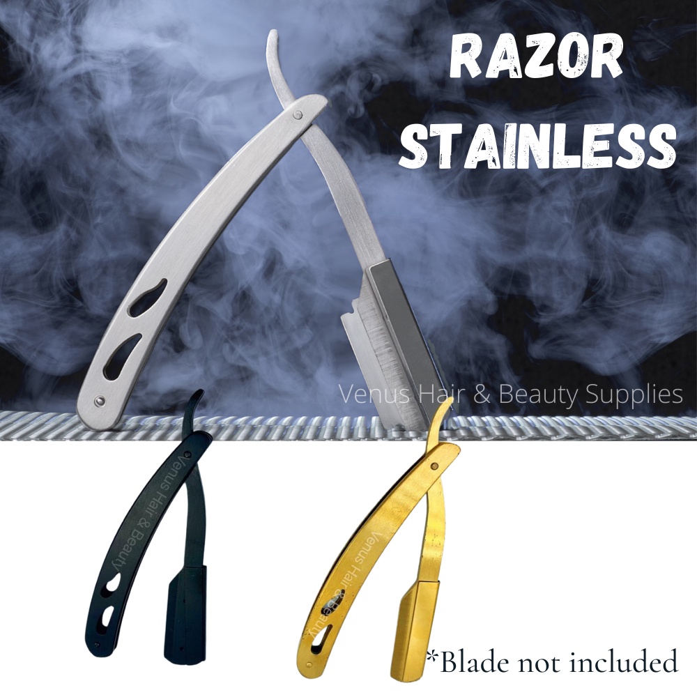 Razor Stainless (Pisau Cukur) - Gold/Black | Shopee Malaysia