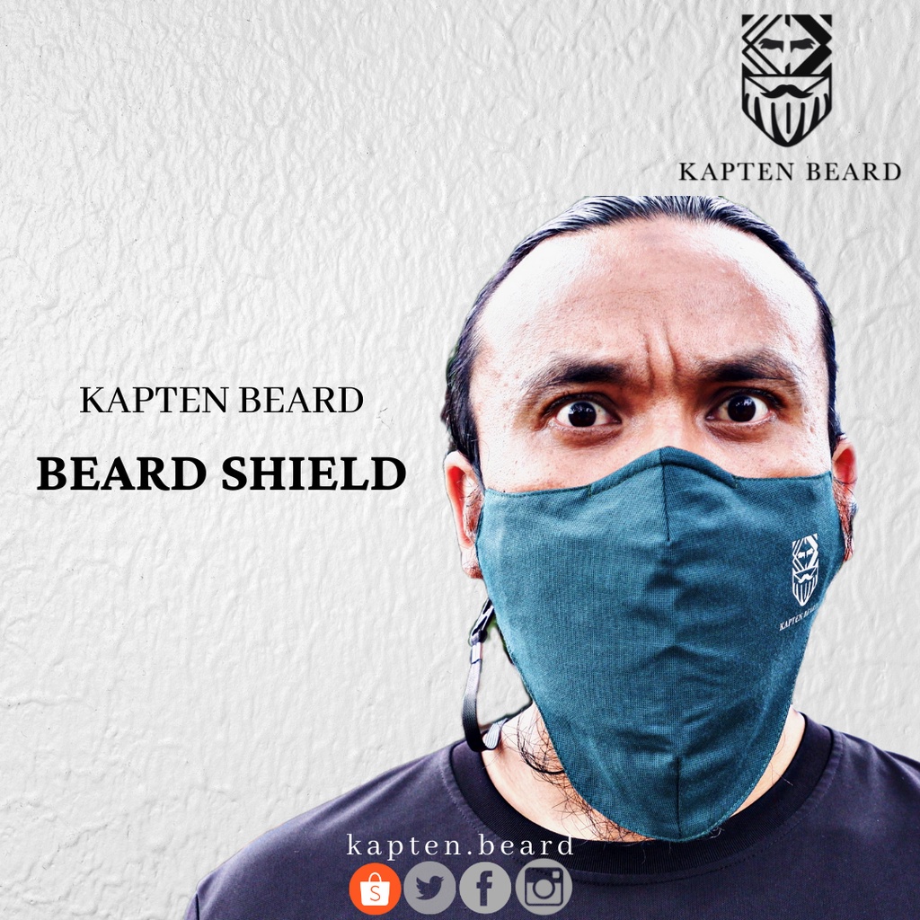 (Army Green) Beard Shield Mask by Kapten Beard specially made for ...