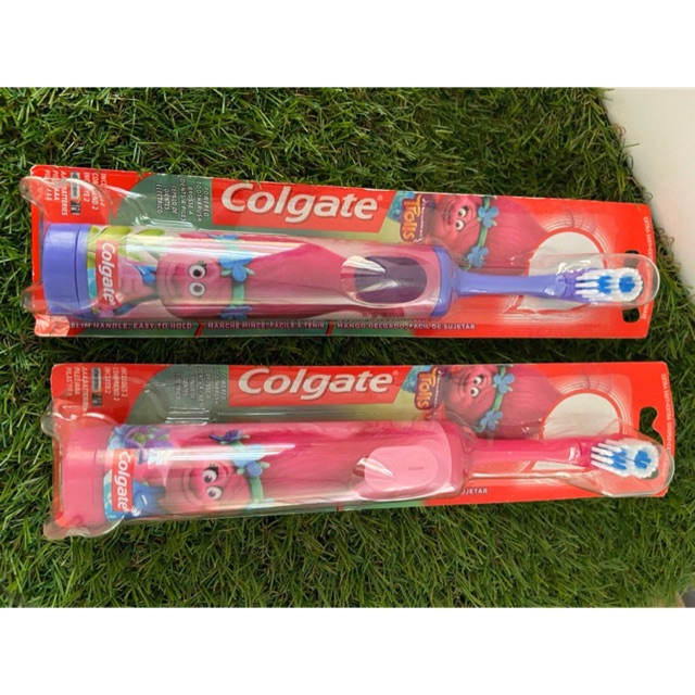 Colgate Trolls Battery Powered Pink Toothbrush | Shopee Malaysia