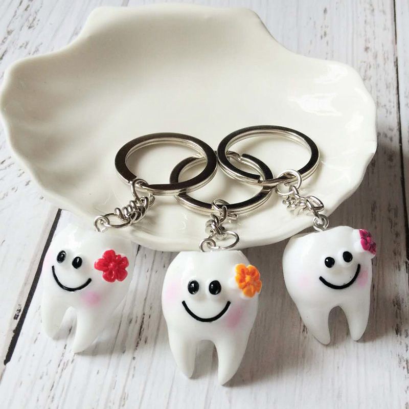 20 pcs Keychain Key Ring Hang Tooth Shape Cute Dental Gift | Shopee ...
