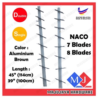 1 PAIR KINGKONG 8/7 Layers Blade Traditional Naco Window Local Louver ...