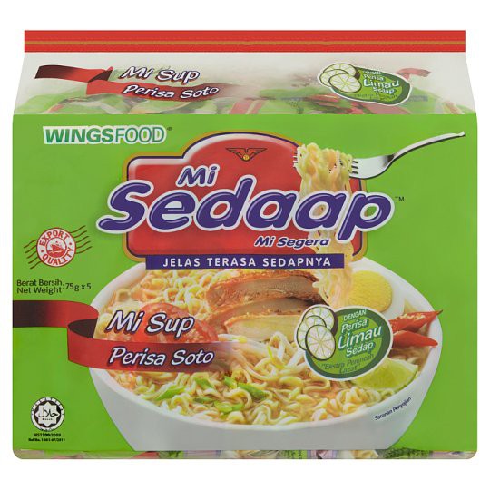 Mi Sedaap Mi Sup Perisa Soto 5 pack 375g | Shopee Malaysia
