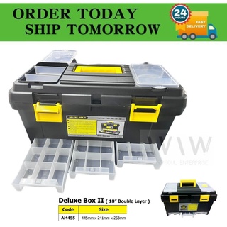 Plastic Multi Purpose Tools Box /Kotak Simpanan /Bekas Hardware /Heavy Duty Tool box Deluxe Box ...