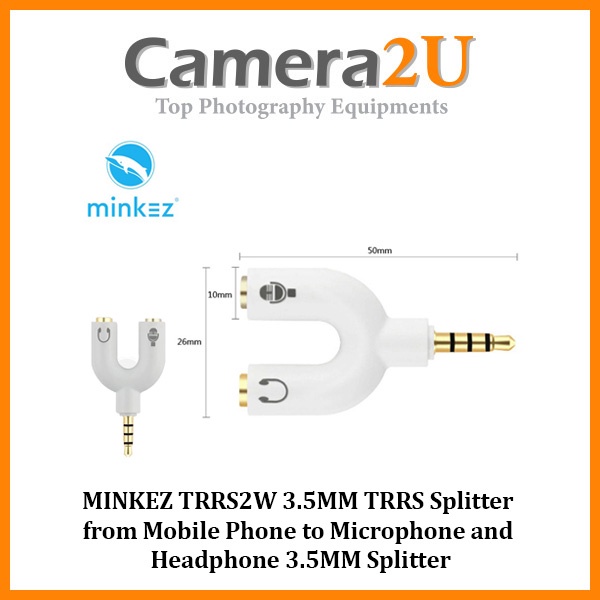READY STOCK MINKEZ TRRS2W 3.5MM TRRS Splitter from Mobile Phone to ...