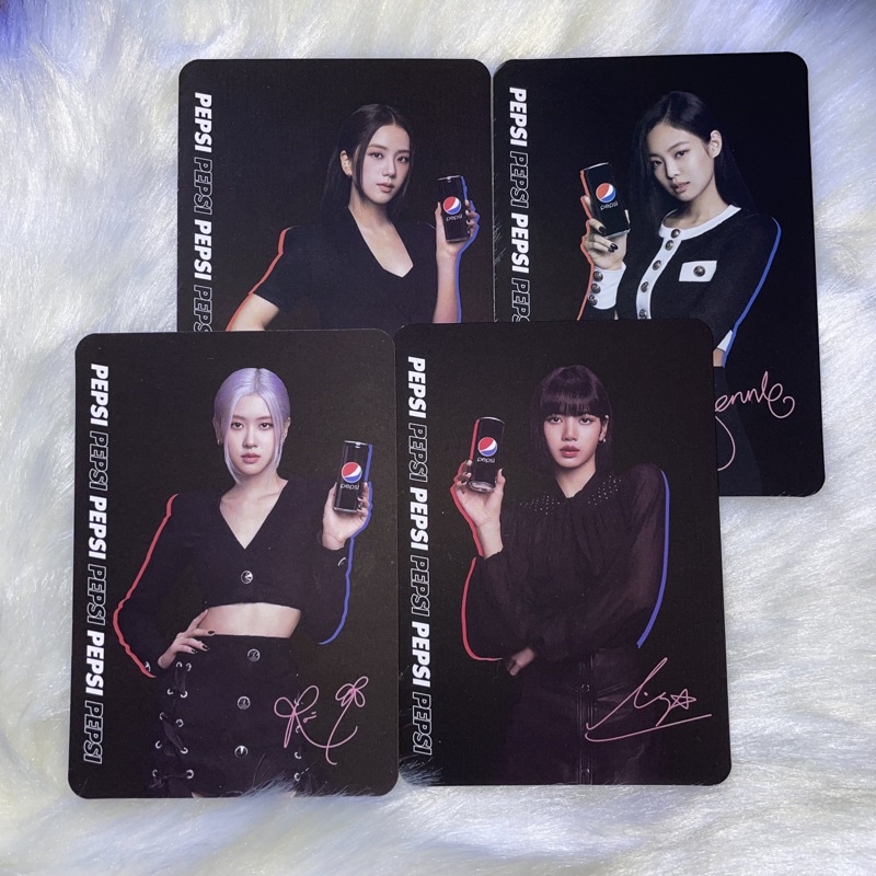 Blackpink official Pepsi photocard jisoo Jennie rosé lisa | Shopee Malaysia