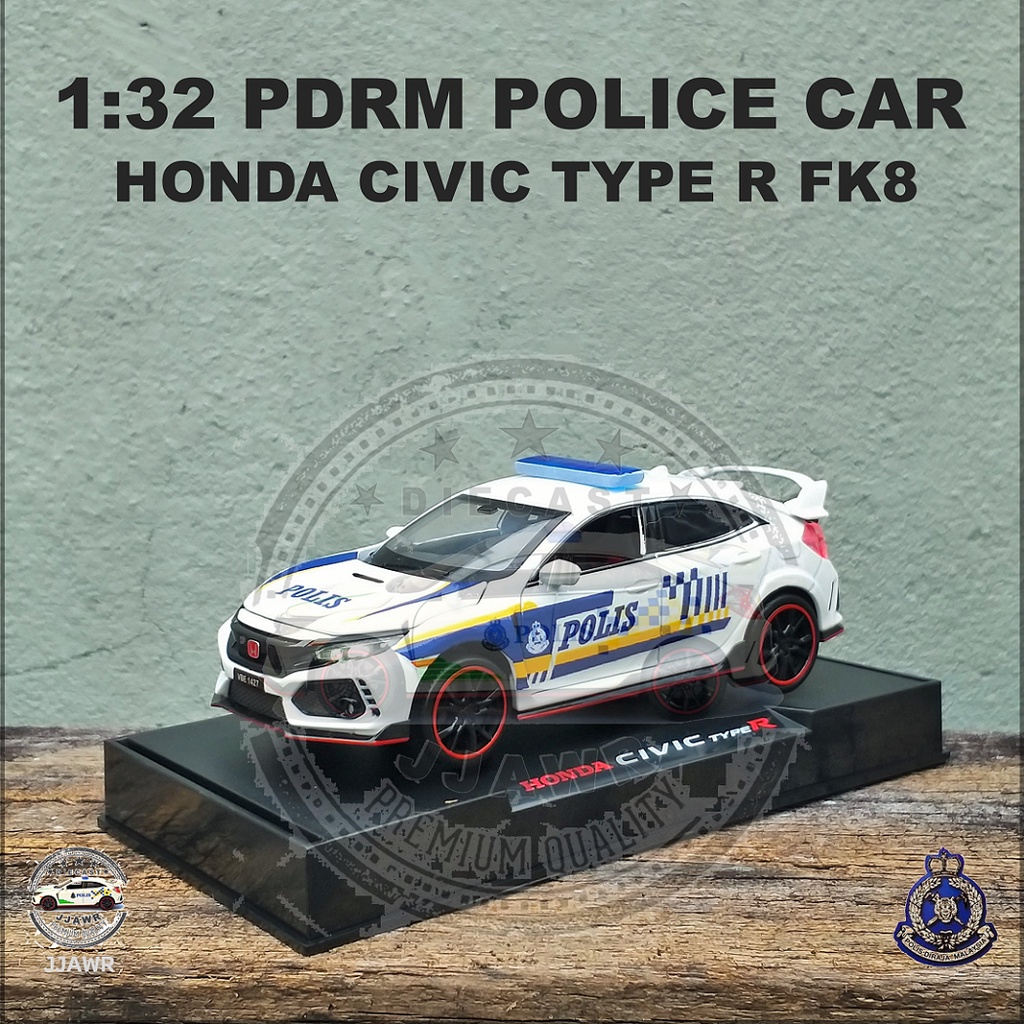 POLIS TYPE R: 1:32 YPD Agong Escort Honda Civic Type R FK8 PDRM Polis ...