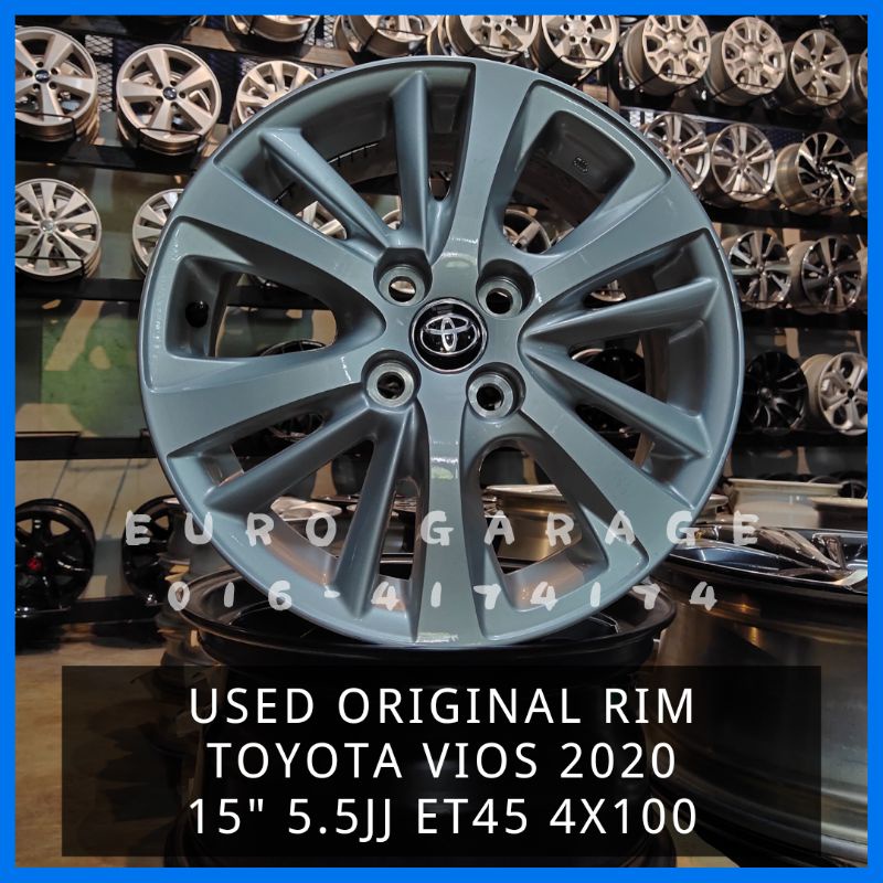USED RIM 15 ORIGINAL TOYOTA VIOS 2020 yaris myvi alza axia bezza viva ...