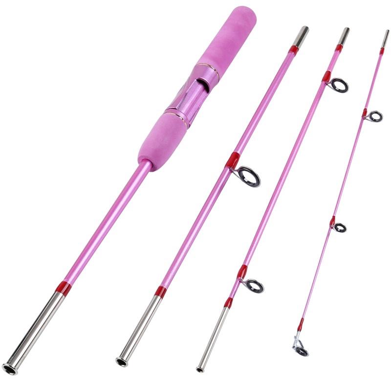 Spinning Fishing Rod Mini Portable New Pink Color For Salt Walter ...