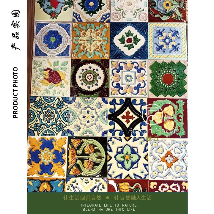 Peranakan Tile Ceramic Enamel Baba Nyonya Traditional Decoration Home ...