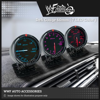 Defi Advance A1 Style Gauge Meter with 7 Color - Turbo Boost / Water ...
