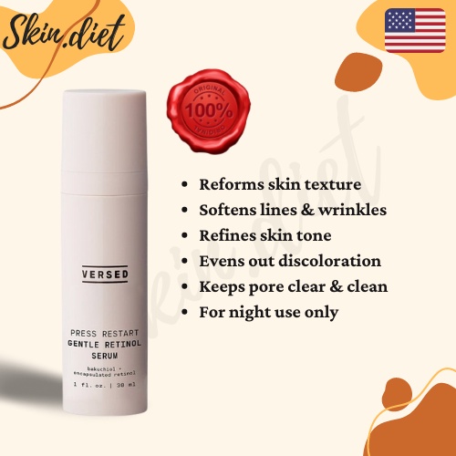 VERSED Press Restart Gentle Retinol Serum 30ml (SkinDiet) | Shopee Malaysia