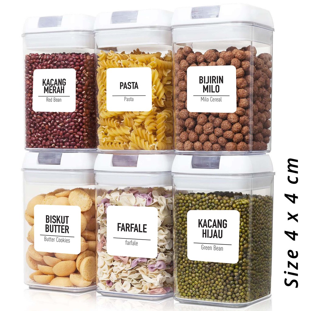 sticker label dapur petak 48pcs jenis | Shopee Malaysia