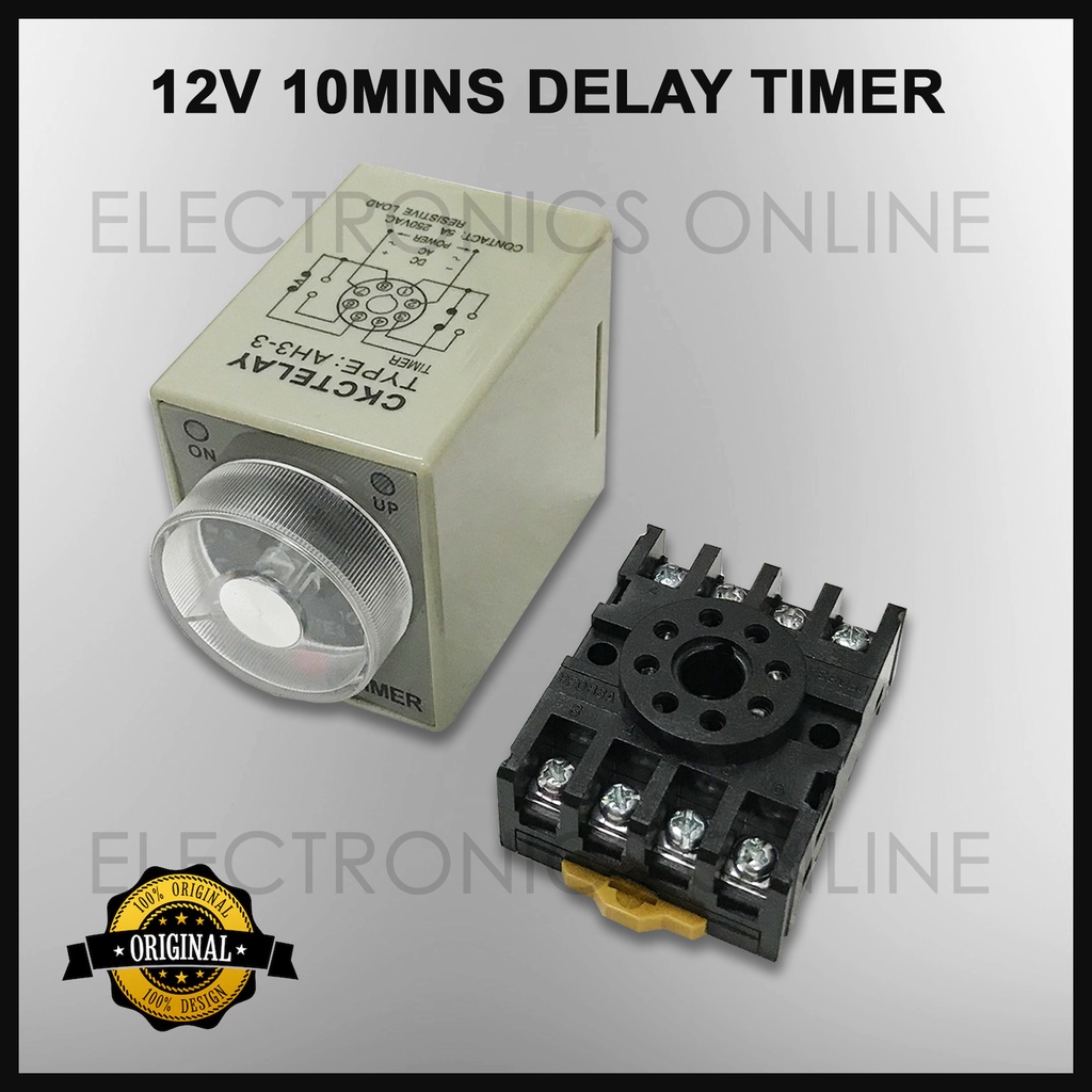 Adjustable 8 pins 12V 10 mins AH3-3 Timer Delay Timer DIN Timer Delay ...