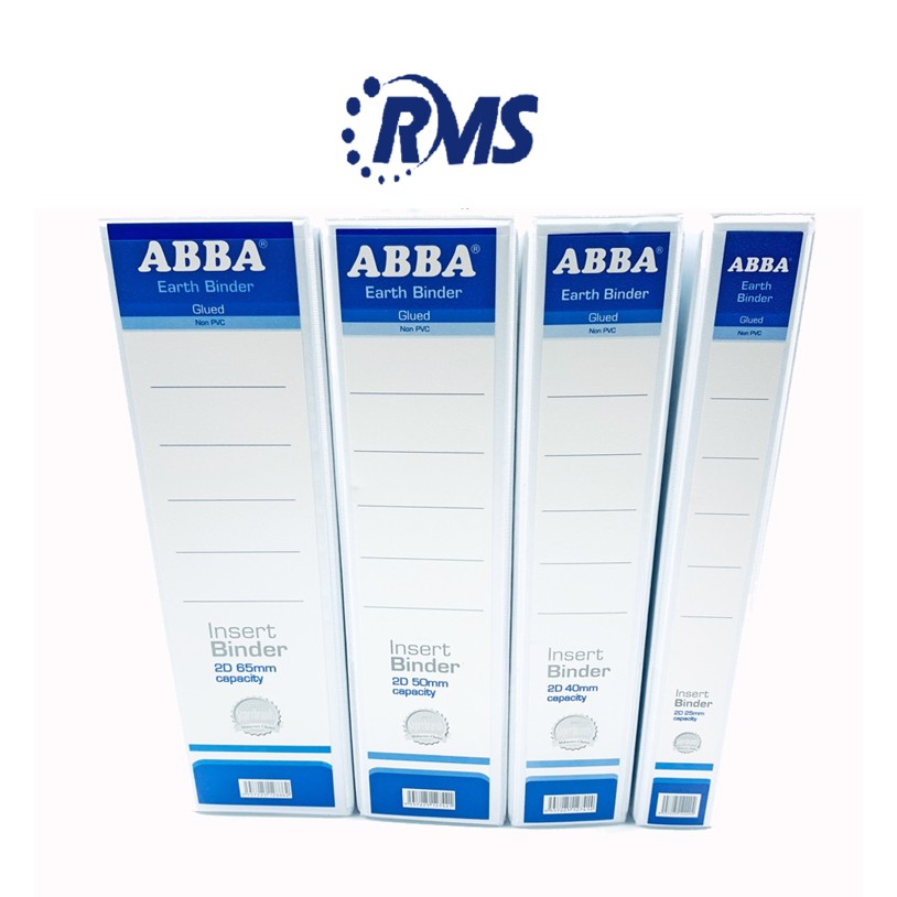 ABBA PVC 2D A4 White Ring File 25mm / 40mm / 50mm / 65mm | Shopee Malaysia