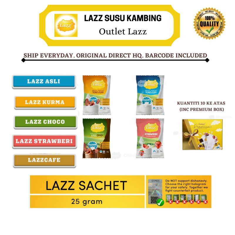 LAZZ SUSU KAMBING PER SACHET: SAMPLE LAZZ susu kambing trial set sampel ...