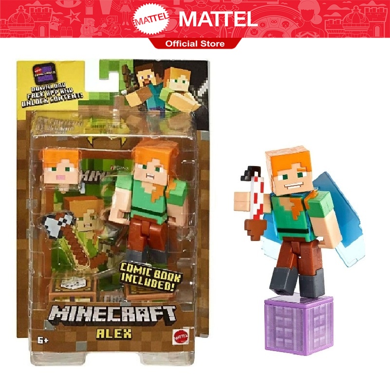 Minecraft Comic Maker Alex with Elytra Action Figure (GCC11) | Shopee ...