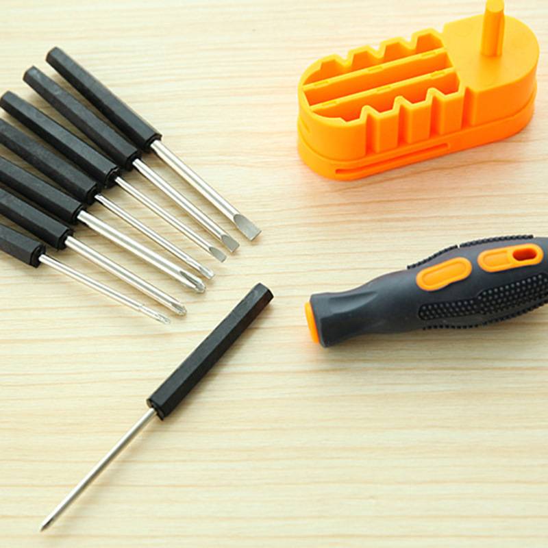 8-In-1 Small Screwdriver Set Replaceable Flat Blade Cross Screwdriver ...