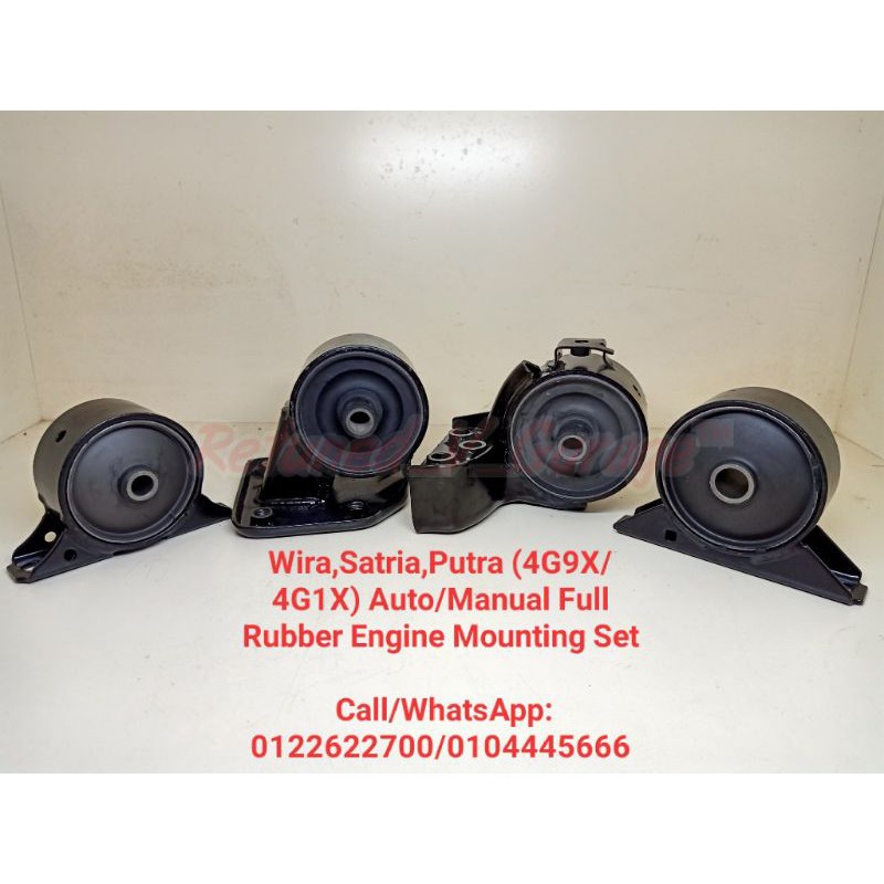 Full Rubber Racing Engine Mounting set Proton Wira,Satria,Putra (4G91 ...