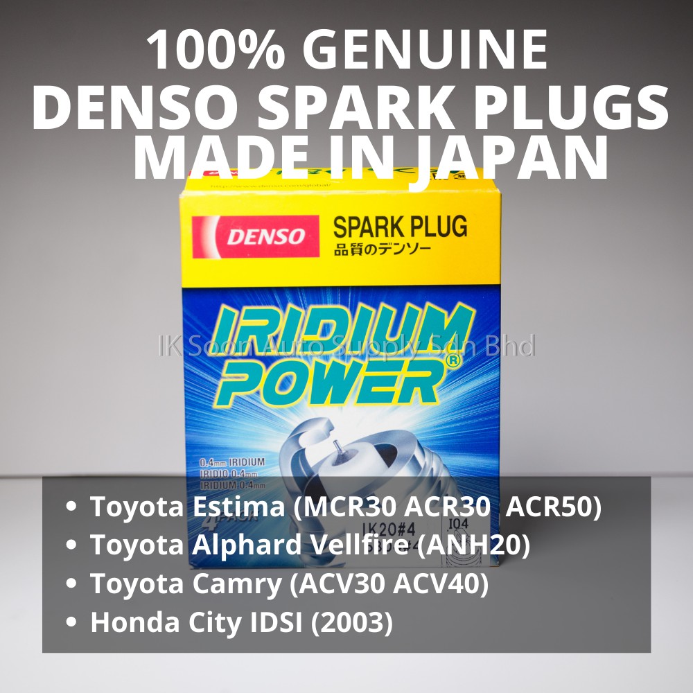 [Made in Japan] Genuine Denso Iridium Power Spark Plugs IK20 for Toyota ...