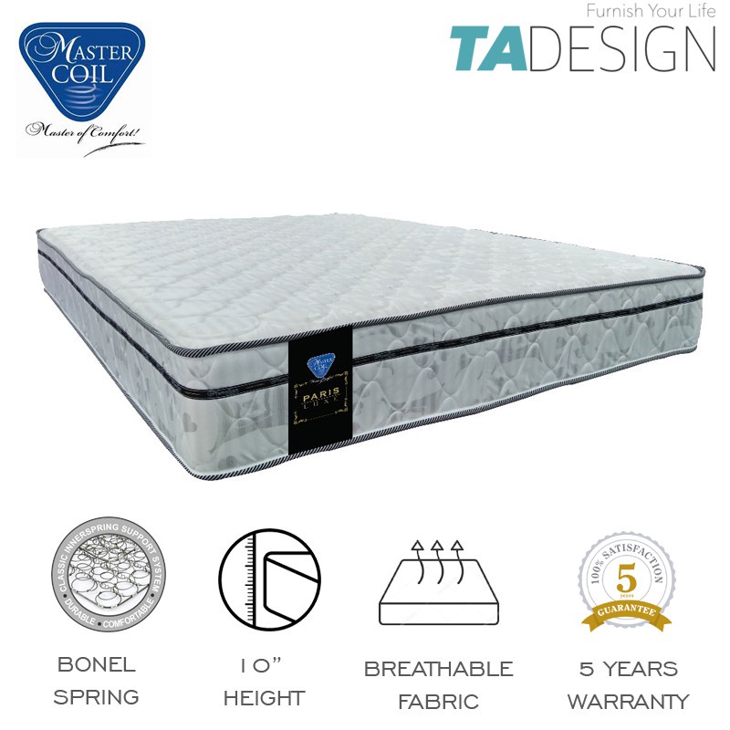 MASTERCOIL 10" PARIS LUXE queen size spring mattress tilam queen tilam ...