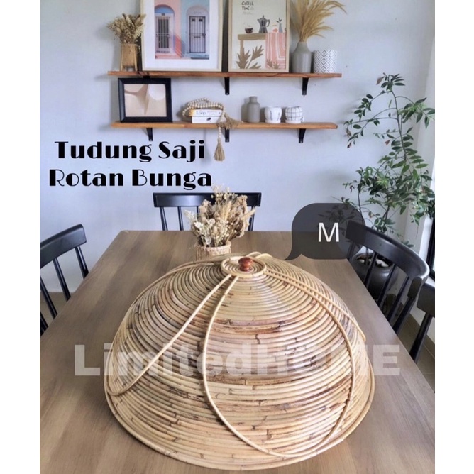 READY STOCK SAJI ROTAN CORAK BUNGA 60cm ( RATTAN FOOD COVER) | Shopee ...
