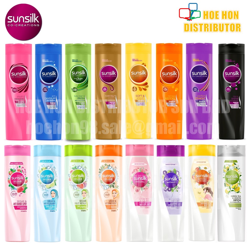 Sunsilk Hijab Natural Hair Shampoo Soft Smooth Manageable Black Shine ...