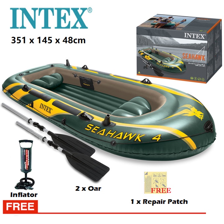 PROMOTION 68351 INTEX SEAHAWK 4 Inflatable 4 - 5 Person Swimming ...
