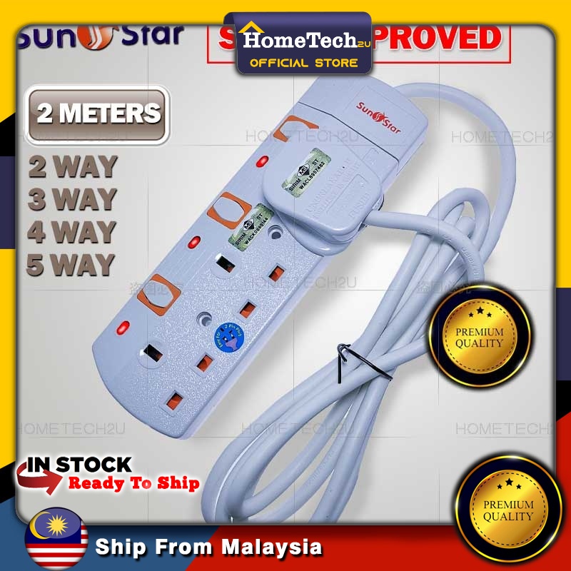 Sunstar Extension Plug Trailing Socket Extantion Wayer Extension Cabang ...
