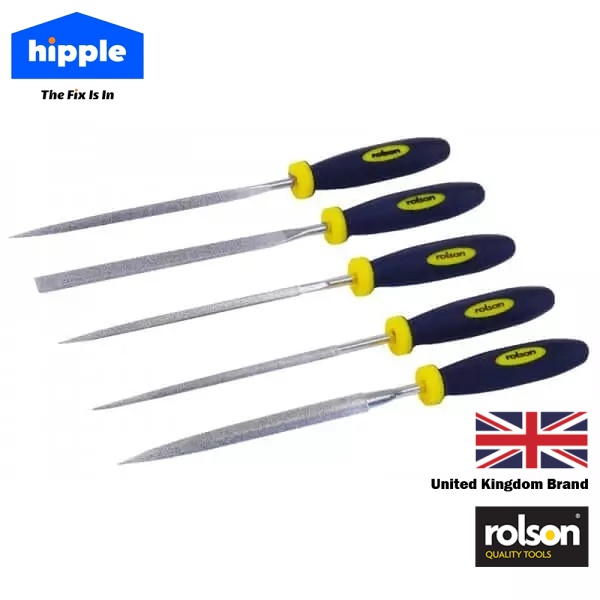 Rolson 5 Diamond Coated File Set 24621 | Shopee Malaysia