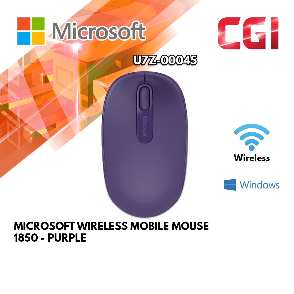 Microsoft Wireless Mobile Mouse 1850 - Pantone Purple (U7Z-00045 ...