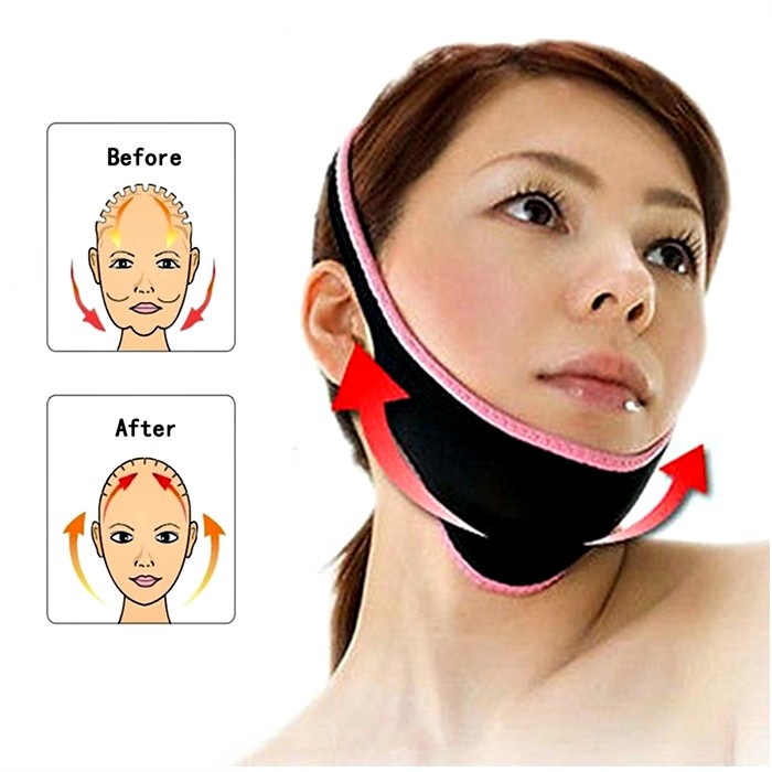 V Shape Face Lifting Up Belt Face-Lift Mask Face Shaper slimming face v ...