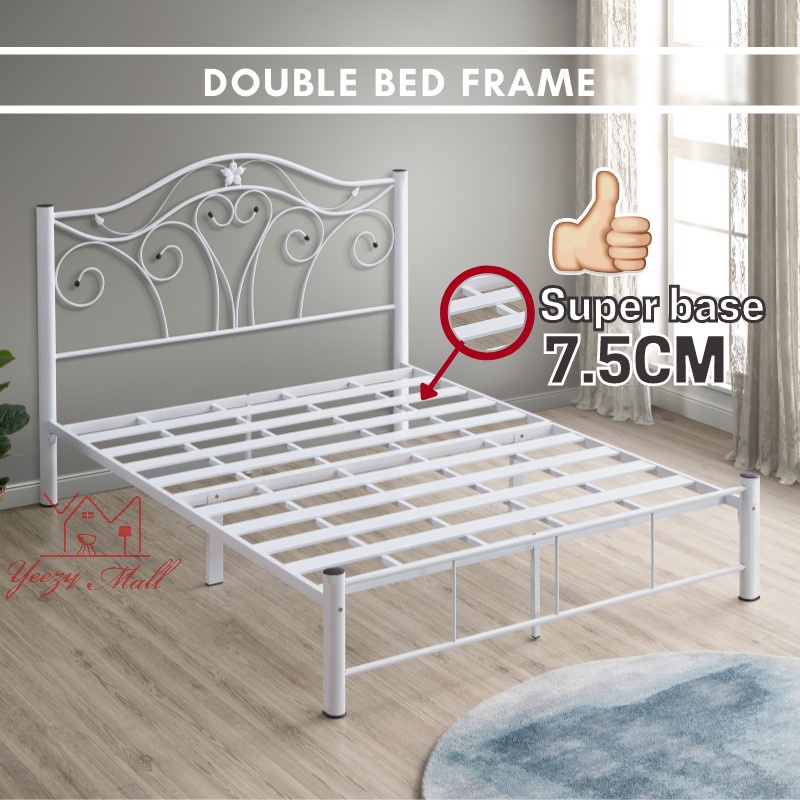 Yeezymall SUPER BASE 7.5CM Metal Double Bed/Katil Kelamin Besi/Katil ...