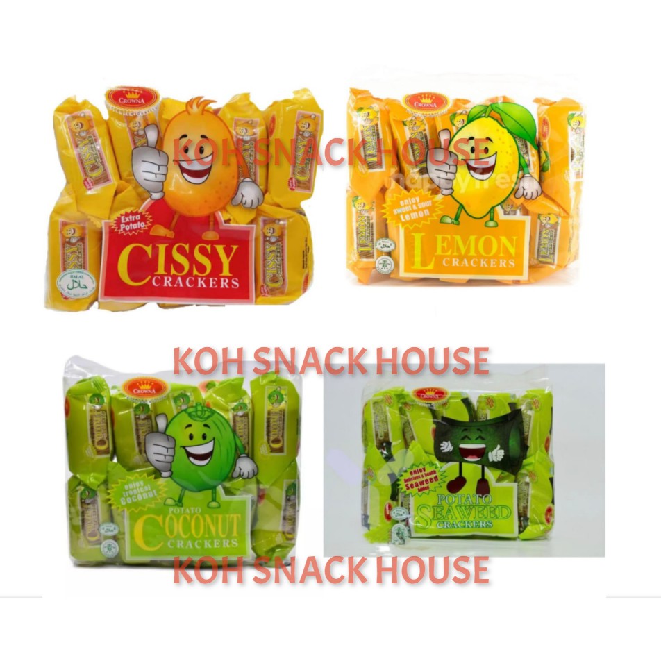 CrownA Crackers 32g x 10pkt (Extra Potato Cissy / Lemon / Coconut ...