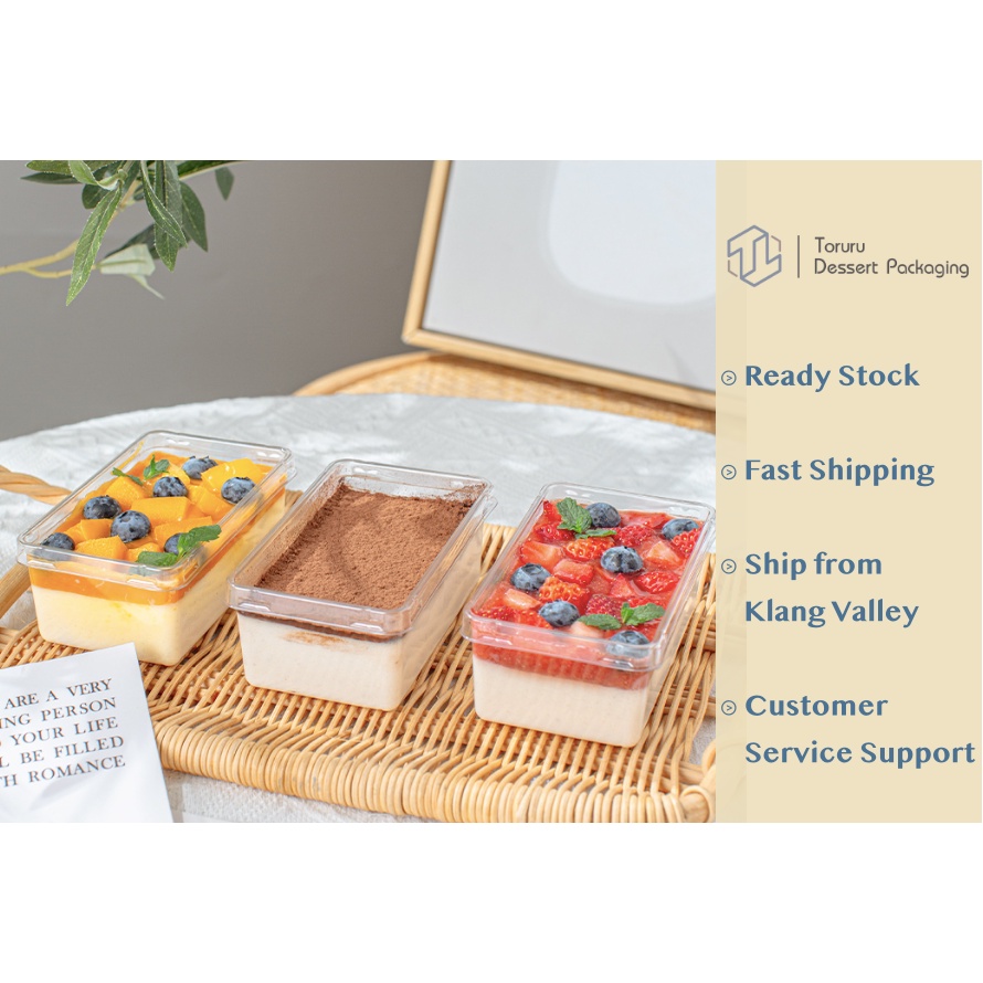 [10PCS] Tiramisu Box Cake Box Mousse Cake Box Pudding Box 320ml Takeaway Packaging Fruit Salad ...