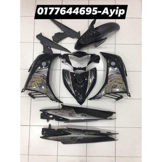 Sticker BodySet / Stripe Coverset LC V2 V3 V4 Hitam Gold Batik Moritaka Yamaha Original | Shopee ...