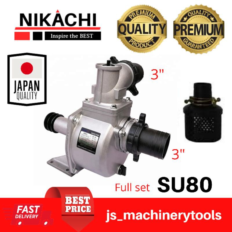 Nikachi su80 water pump 3" sudut air bendang kolam pump Japan ...