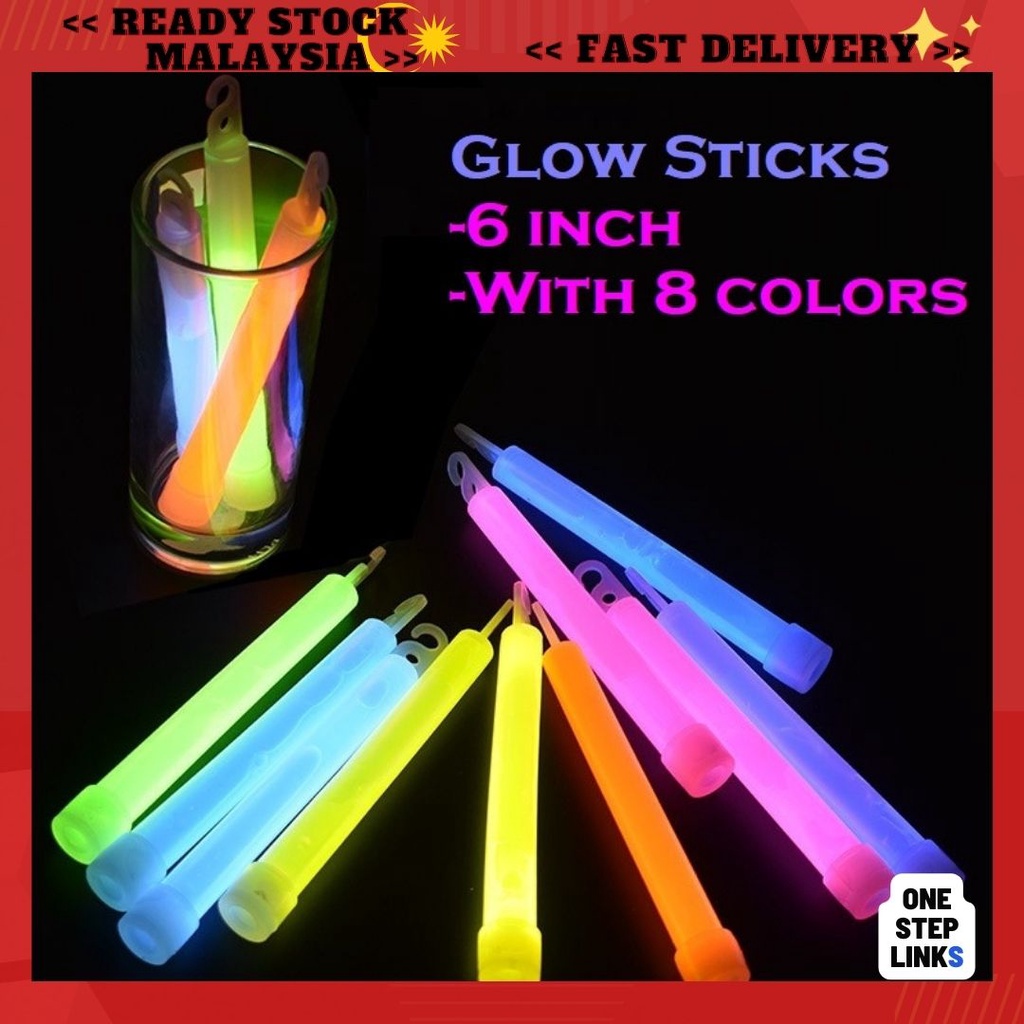 Glow Stick 6 inch Party Concert Emergency Light Outdoor Hiking Camping ...