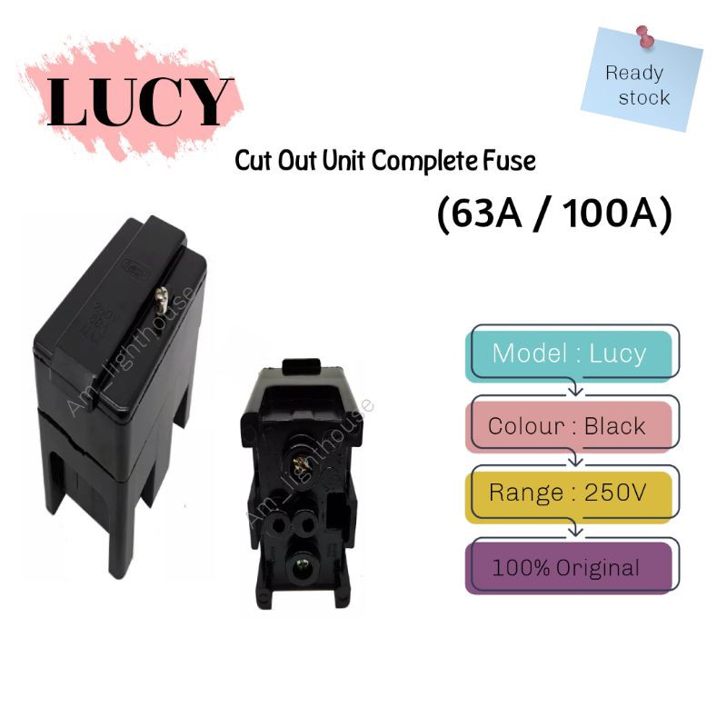 LUCY 63A/100A CUT OUT UNIT COMPLETE FUSE | Shopee Malaysia