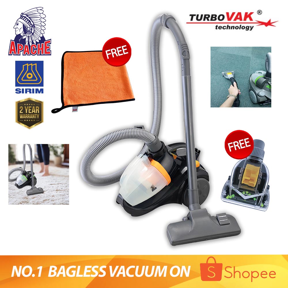 APACHE TurboVAK VC1001 Bagless HEPA Wet Dry Vacuum Cleaner Dust ...