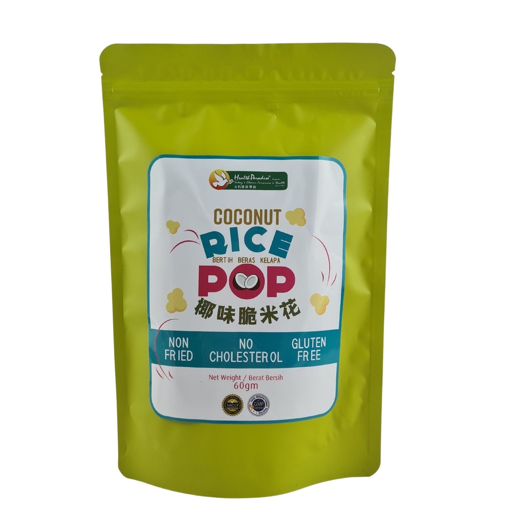 Health Paradise Coconut Rice Pop 60g | Shopee Malaysia
