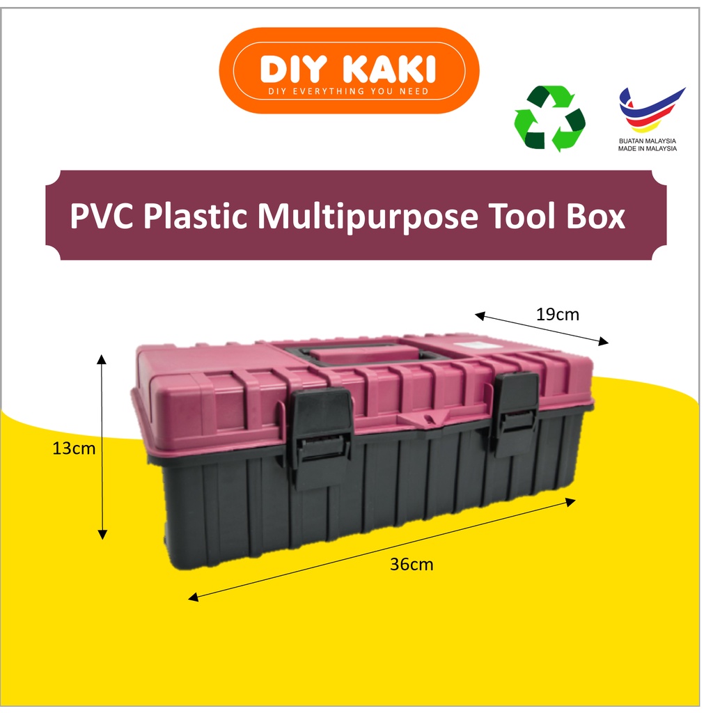 COIL 14" PVC TOOLS BOX / PVC Plastic Multipurpose Tool Box / Durable ...
