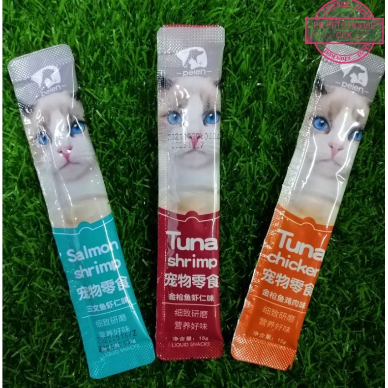 Pelen Cat Treats Cat Snack 15g per Stick Cat Stick ( 1 piece) Makanan ...