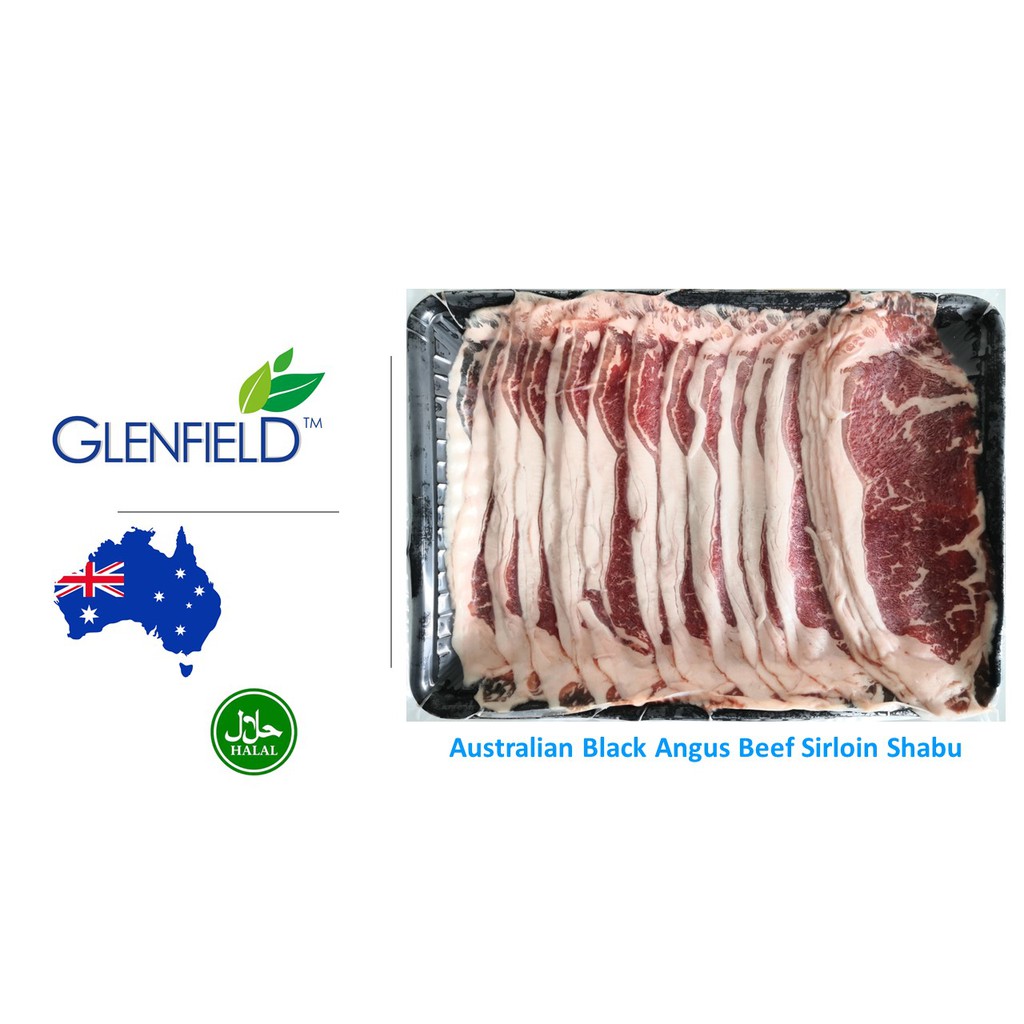 Australian Frozen Black Angus Beef Sirloin Shabu 300g Per Packet (O ...