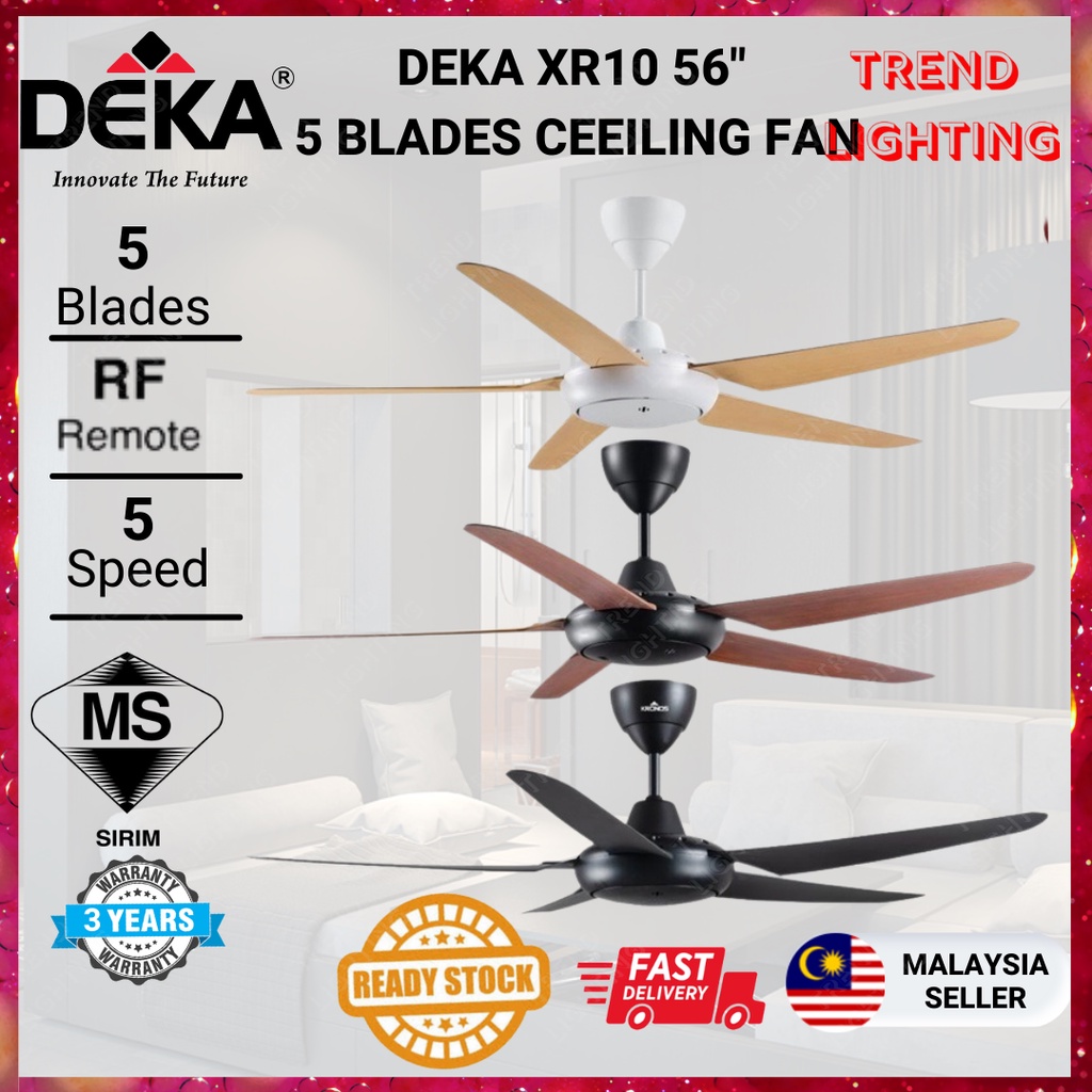 Deka Fan 2022 New Model DEKA Ceiling Fan XR10 56" 5 Speed 5 Blades ...