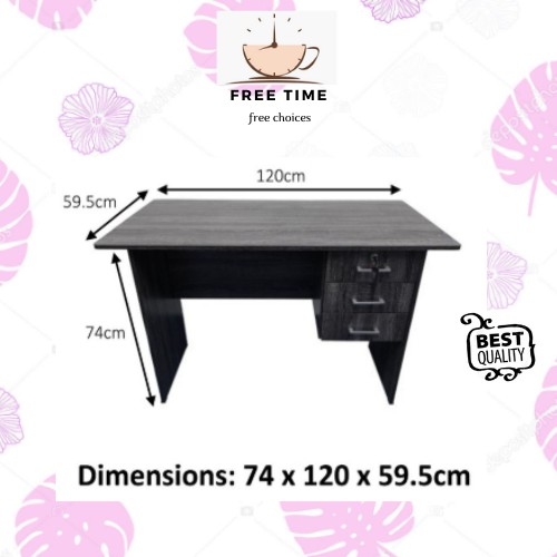 DIY Office Table/Office Desk/Meja Office/Premium Wooden Writing Study ...